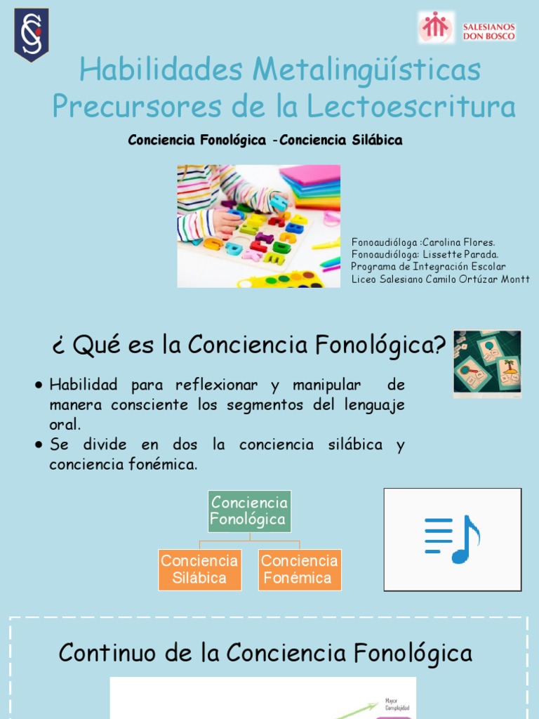 Conciencia Fonológica y Silábica en Niños | PDF | Sílaba | Fonología