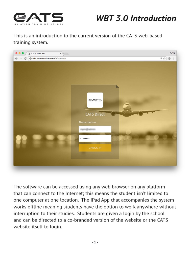 An Overview of the Key Features and Navigation of the CATS Web-Based ...
