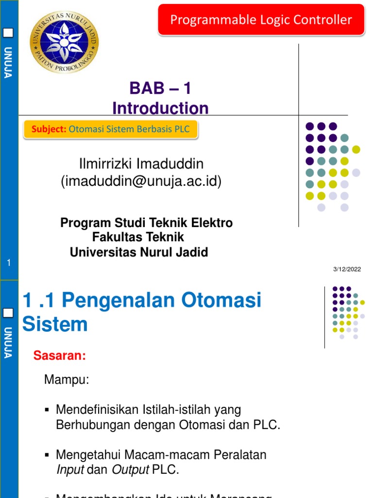 Bab 1 - Pengenalan Otomasi SIstem Berbasis PLC | PDF | Komputer