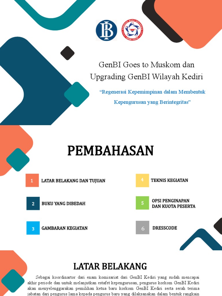 GenBI Goes To Muskom Dan Upgrading GenBI Wilayah Kediri | PDF