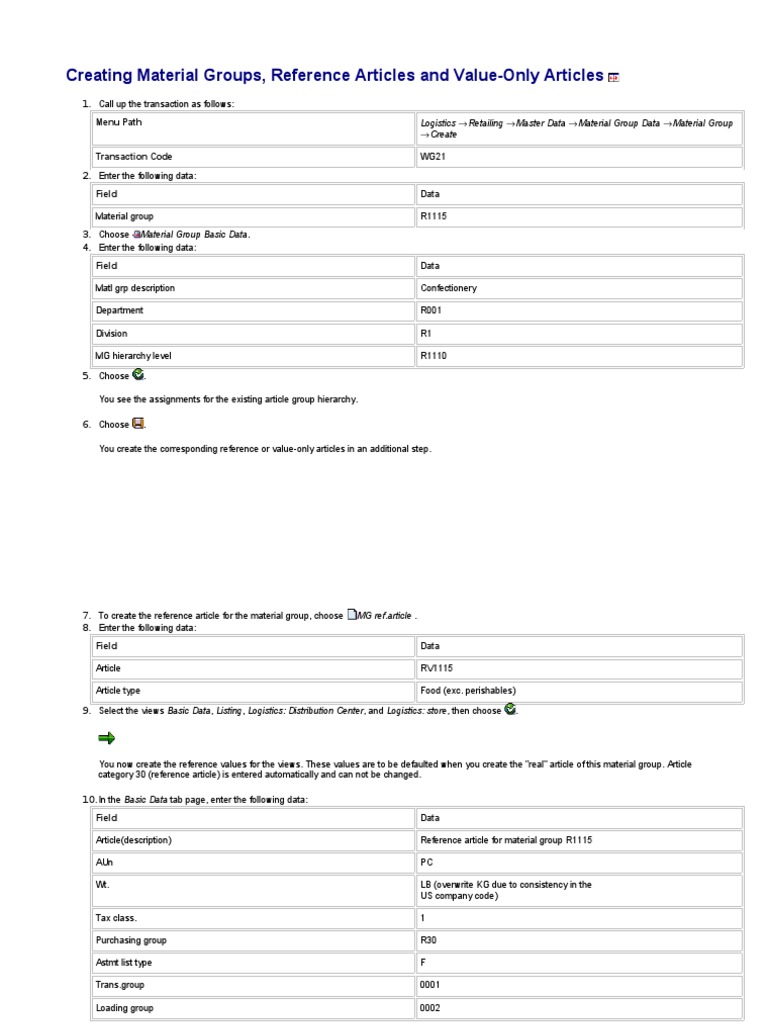 Creating Material Groups | PDF | Logistics | Business