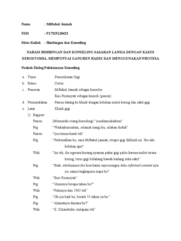 Kesehatan Gigi dan Mulut Lanjut Usia: Kasus Gangren Radix dan ...