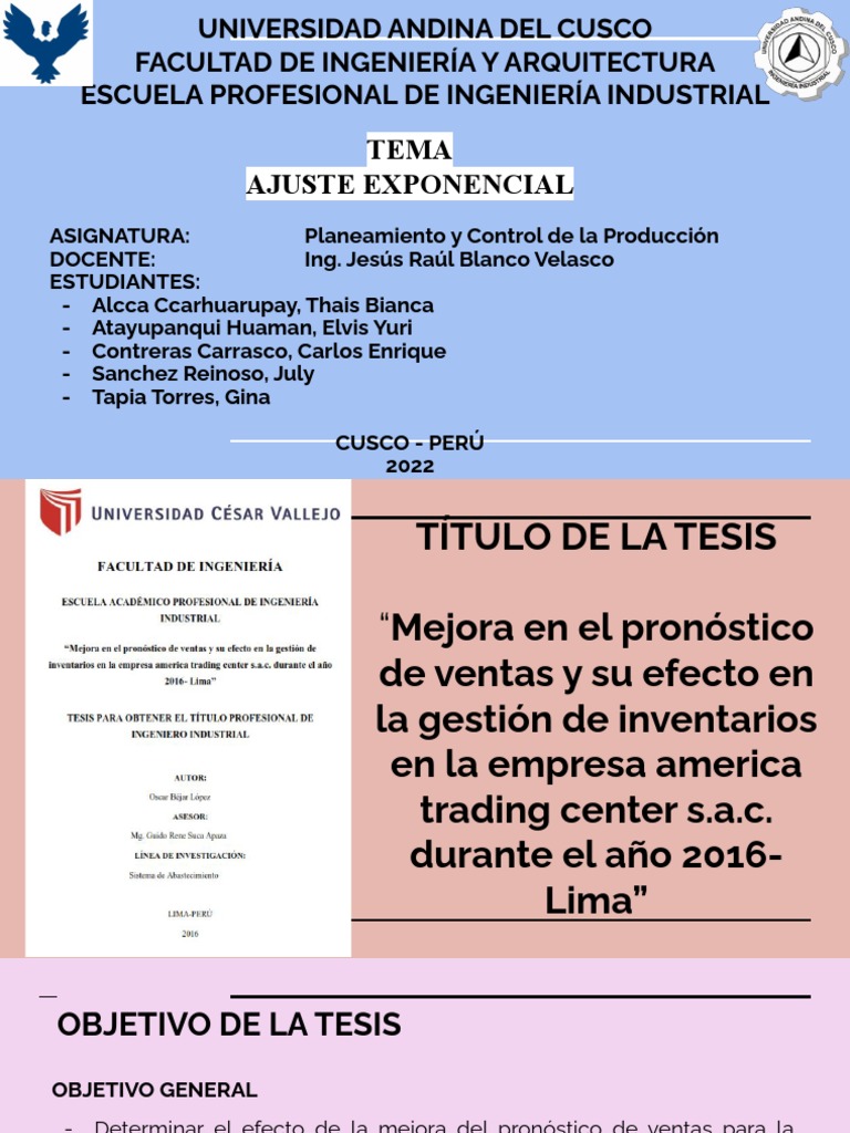 AJUSTE EXPONENCIAL. Grupo 01 | PDF | Predicción | Business