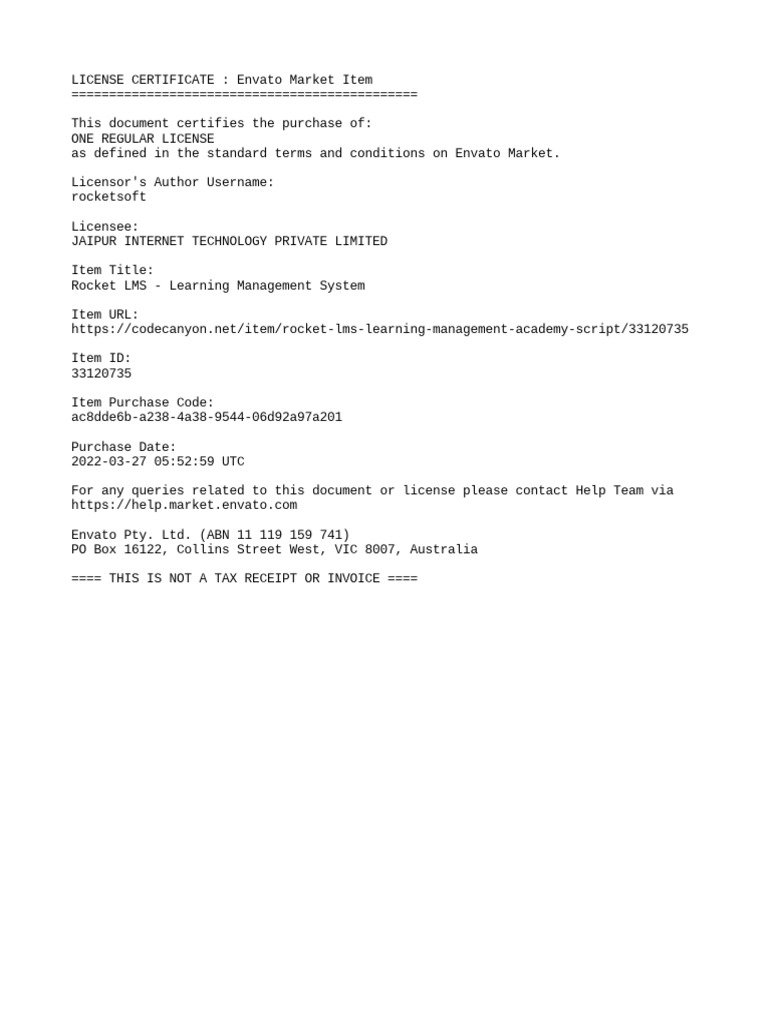 Rocket Lms Learning Management Academy Script License | PDF