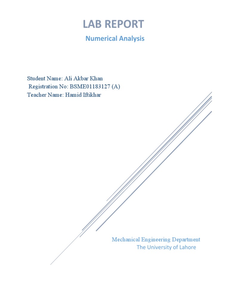Lab Report: Numerical Analysis | PDF | Interpolation | Numerical Analysis