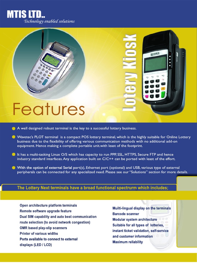 Compact POS Lottery Terminal | PDF