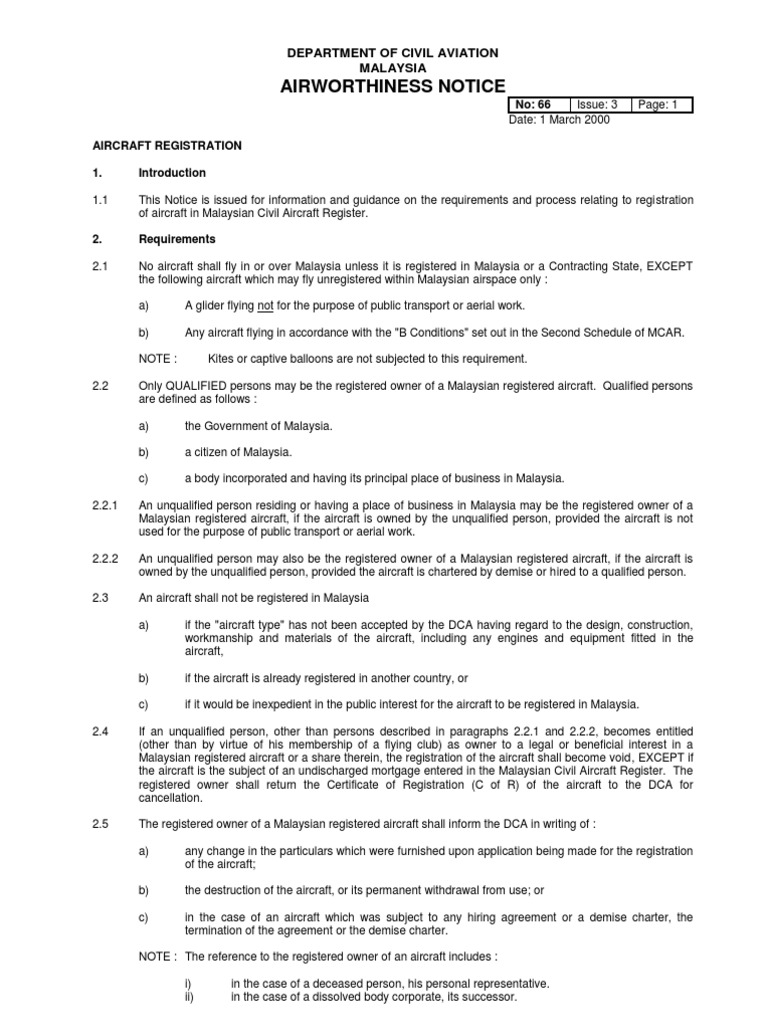 Airworthiness Notice | PDF | Aircraft | Homebuilt Aircraft