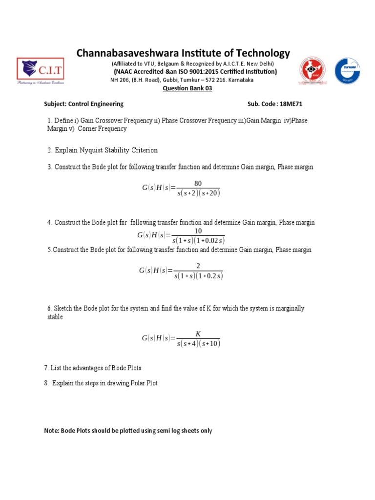 Channabasaveshwara Institute of Technology | PDF