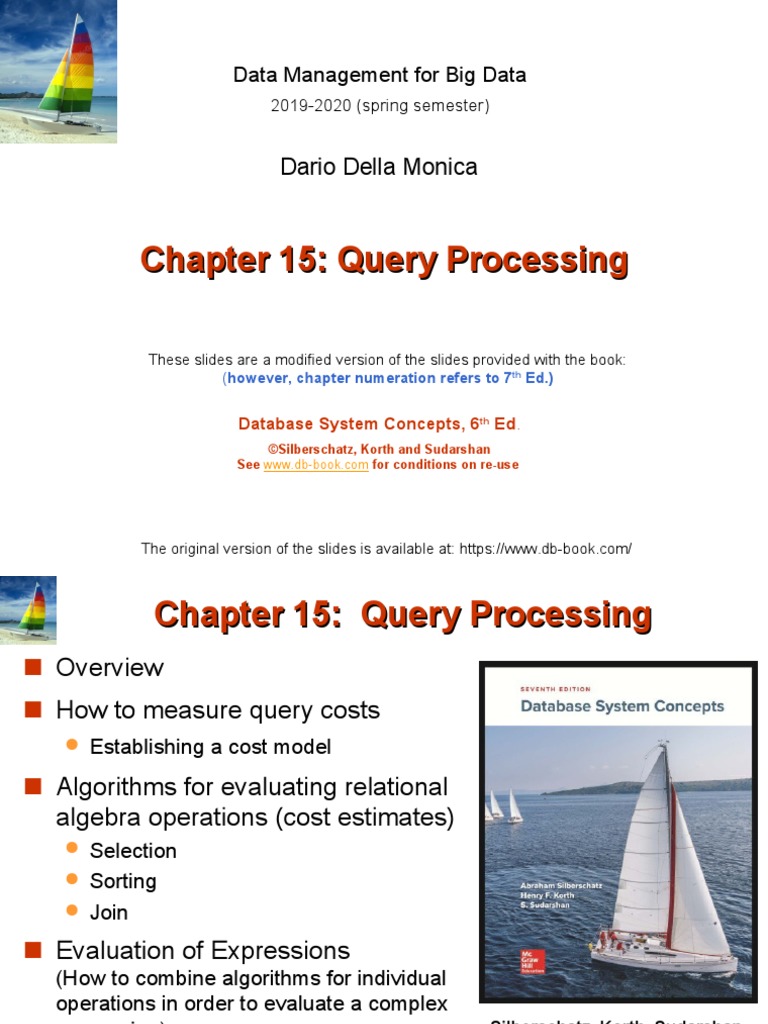 Chapter 15: Query Processing | PDF | Database Index | Computer Data Storage