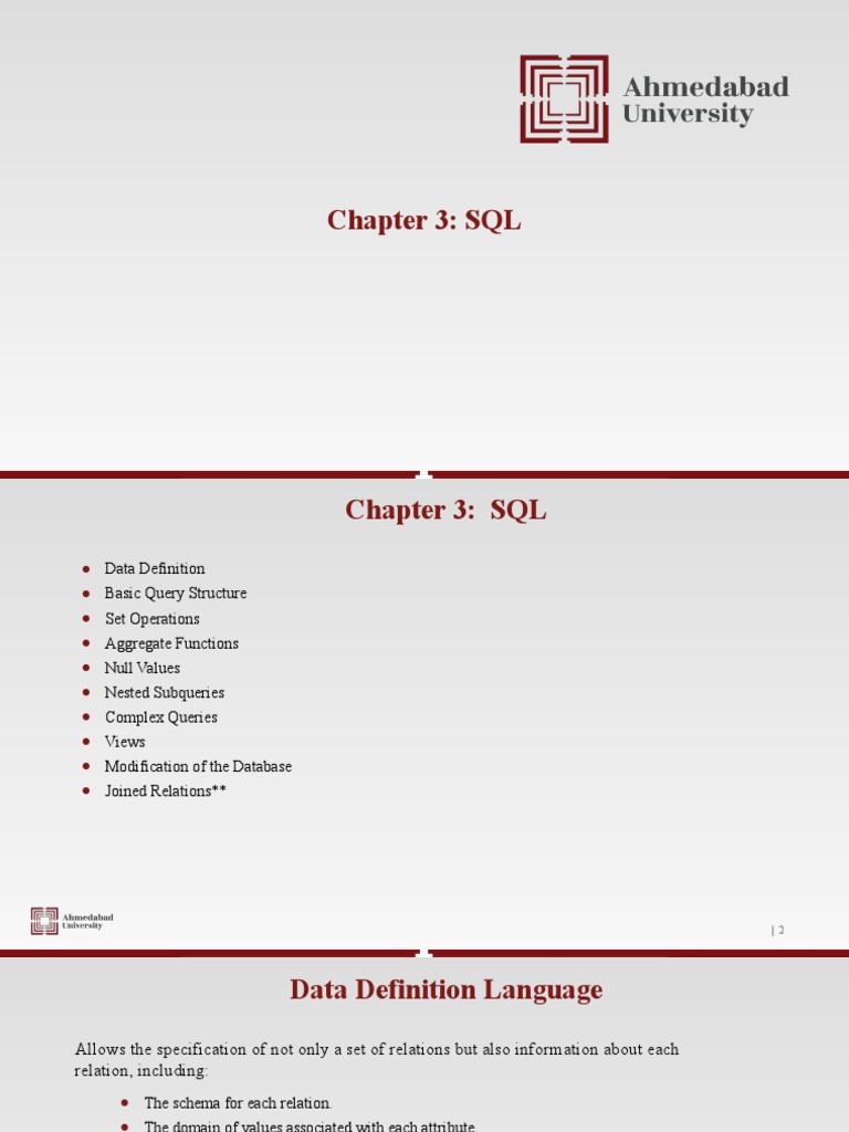 Chapter 3: SQL | PDF | Relational Model | Computing