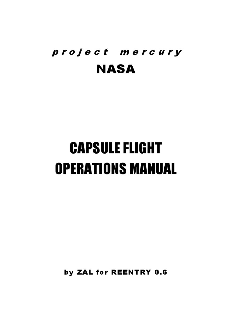 Capsule Flight Operations Manual: Project Mercury | PDF | Project ...