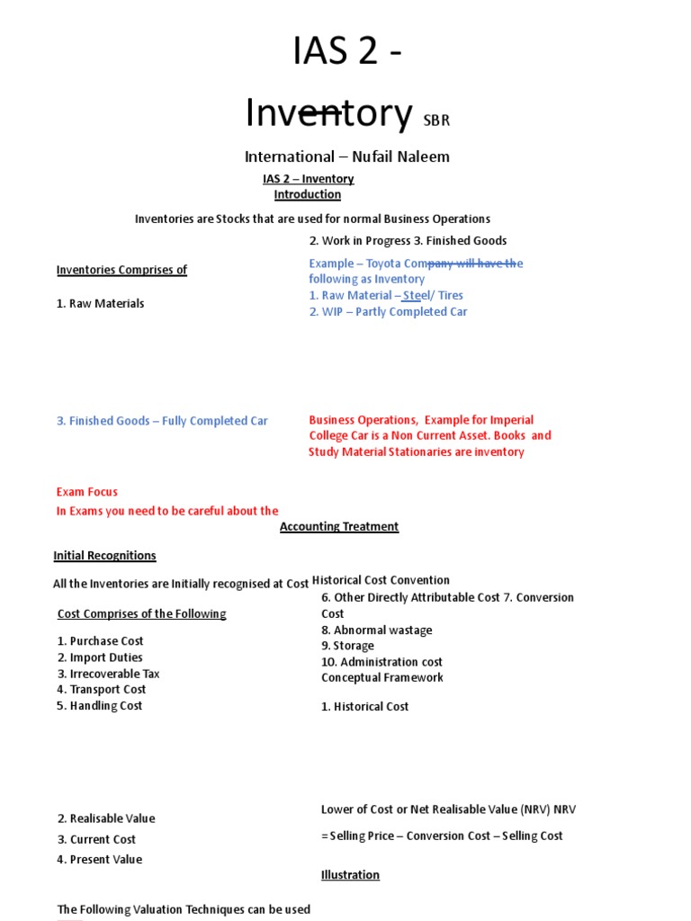 Understanding the Key Concepts and Accounting Treatment of Inventories ...