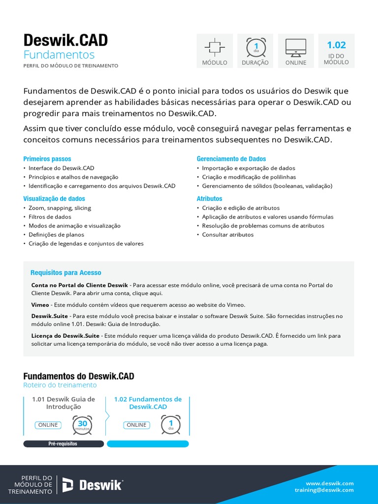 Fundamentos do Deswik.CAD: Treinamento Inicial | PDF | Internet ...