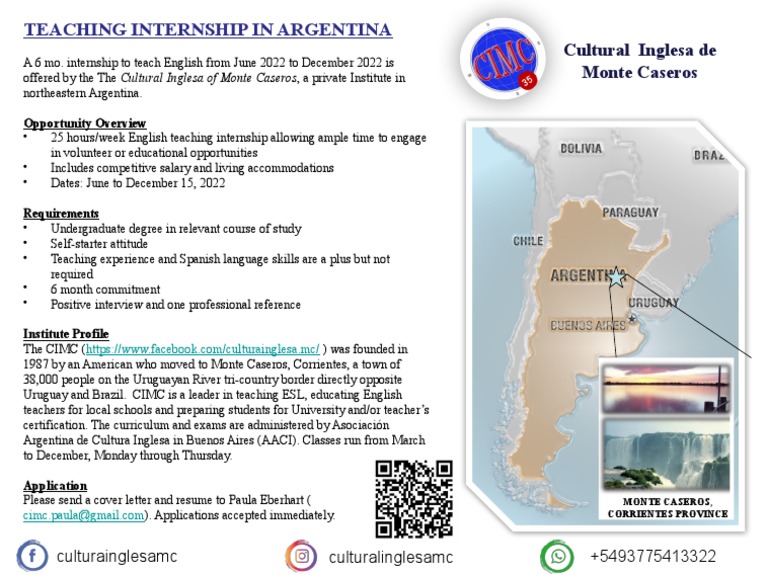 2020 Internship To Teach English PDF