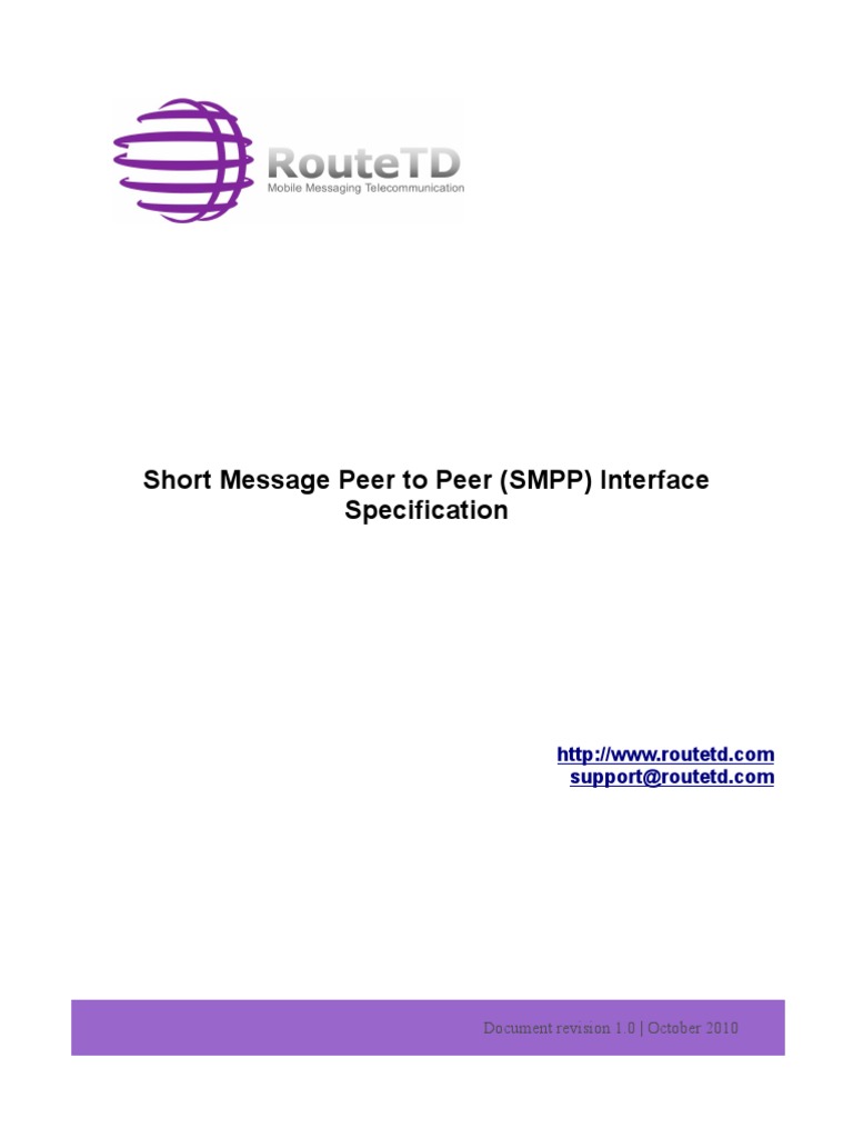 SMPP 3.4 Specification | PDF | Short Message Service | Network Architecture