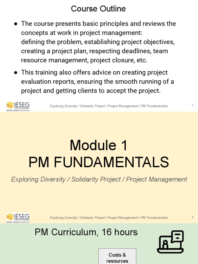 Module 1 PM Fundamentals DP V2 (OS) | PDF | Project Management | Agile ...