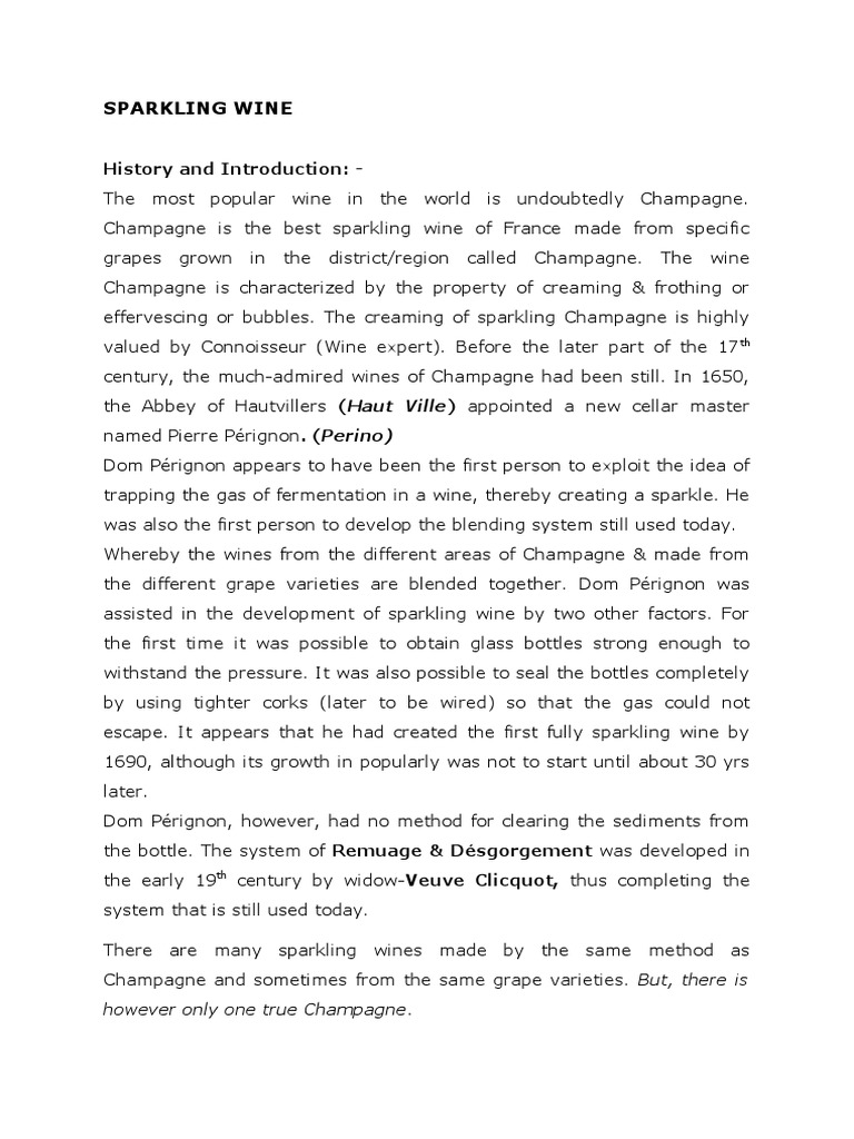 Understanding Champagne Production | PDF | Champagne | Wine