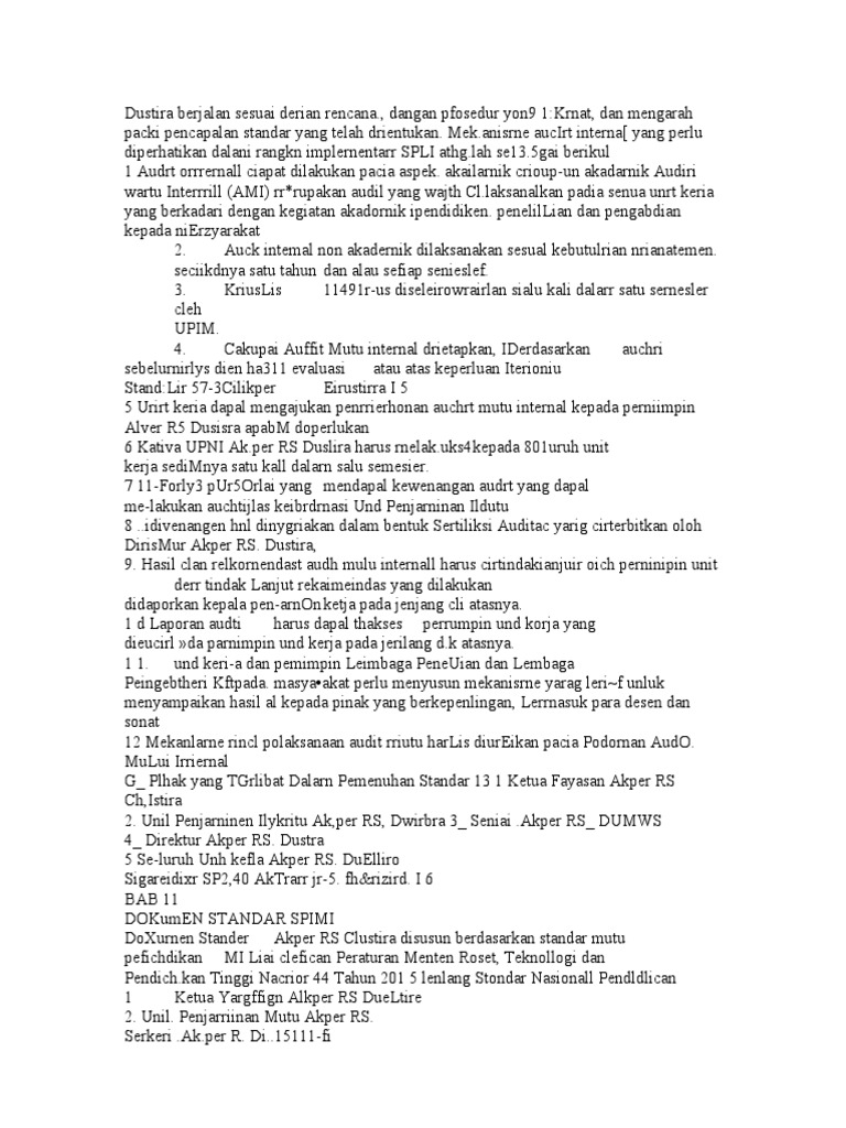 Standar Audit Mutu Akper RS Dustira | PDF