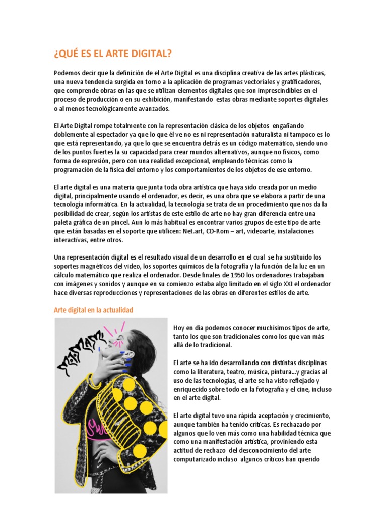 ¿Qué Es El Arte Digital? | PDF
