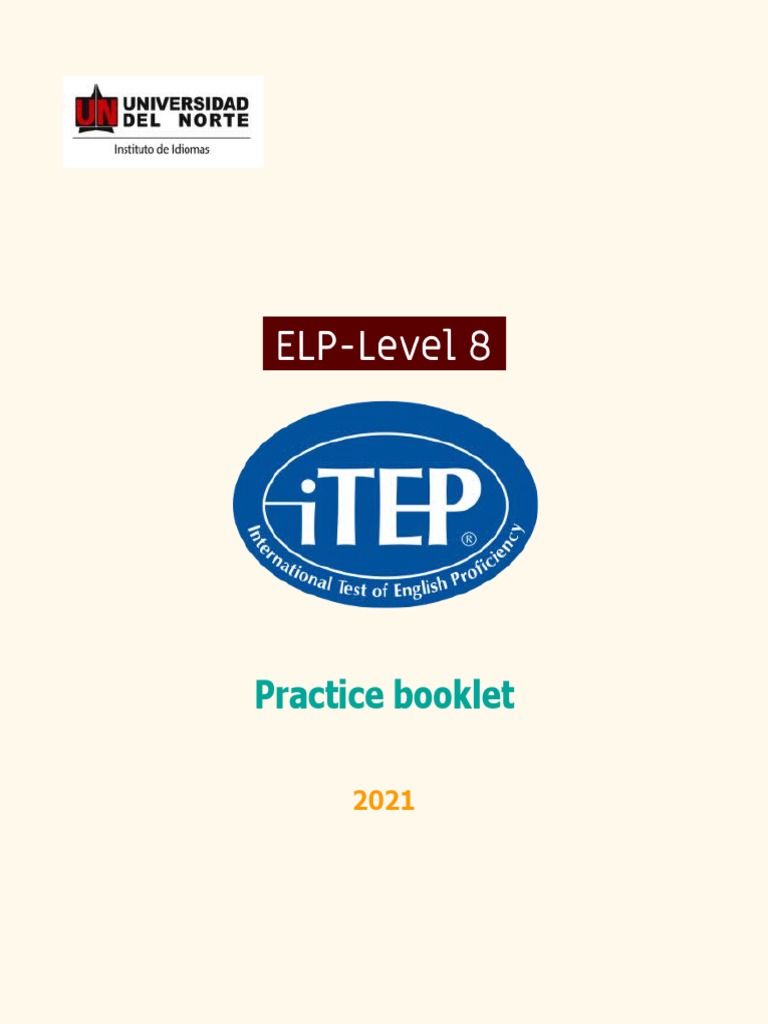 Itep Practice Booklet Pdf Taxonomy Biology Question