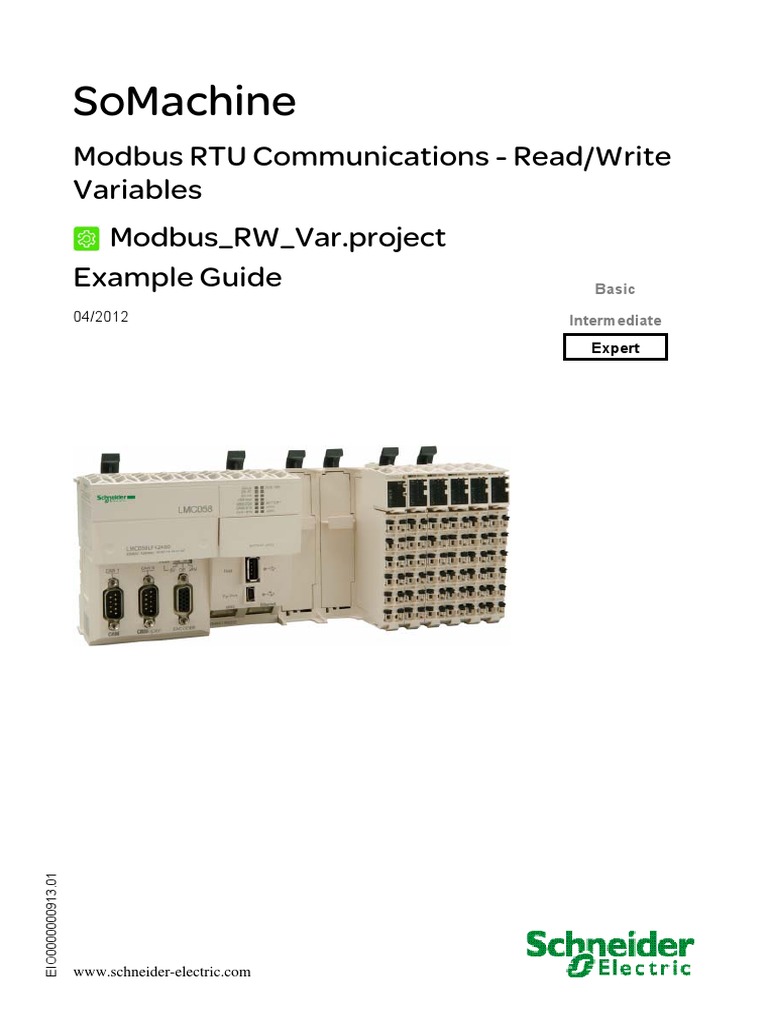 Somachine: Modbus Rtu Communications - Read/Write Variables Modbus - RW ...