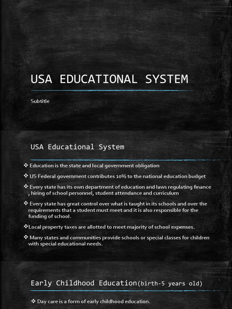 USA EDUCATIONAL SYSTEM | PDF