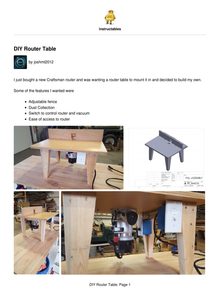 DIY-Router-Table | PDF | Drill | Screw