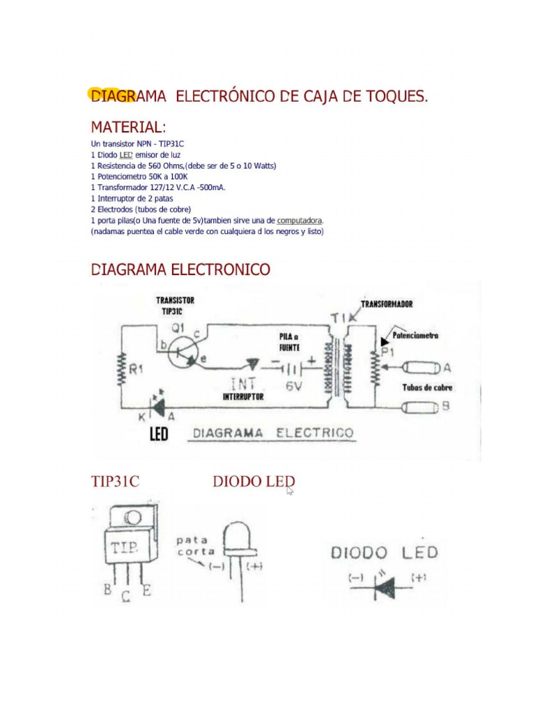 Diagrma Caja de Toques | PDF