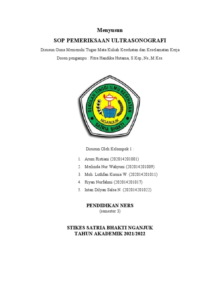 SOP Ultrasonografi (USG) | PDF