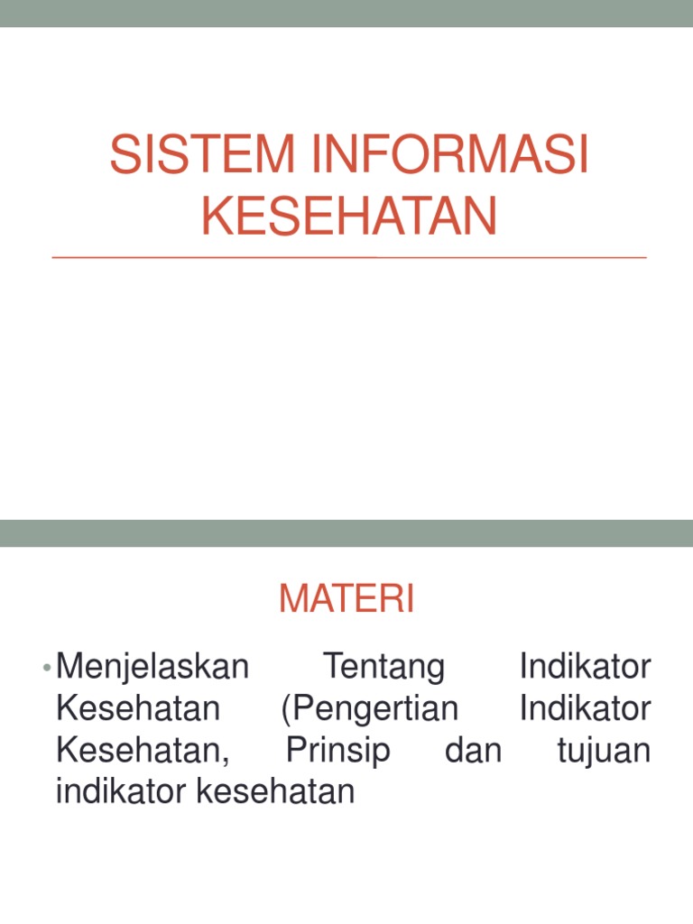 Indikator Kesehatan Pdf