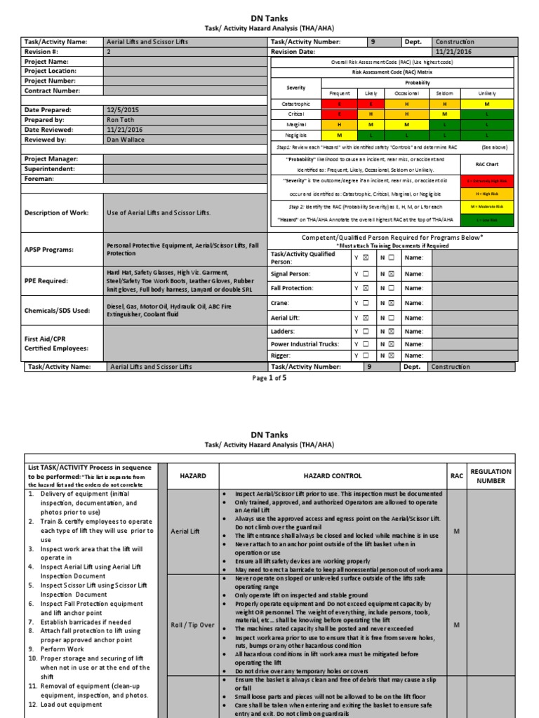 9 - Aerial Lifts and Scissor Lifts THA-AHA | PDF | Elevator | Risk