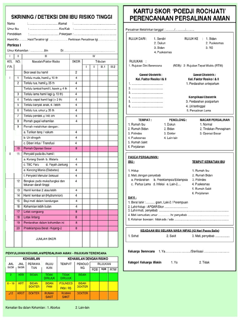 Skrining Ibu Hamil Resiko Tinggi | PDF