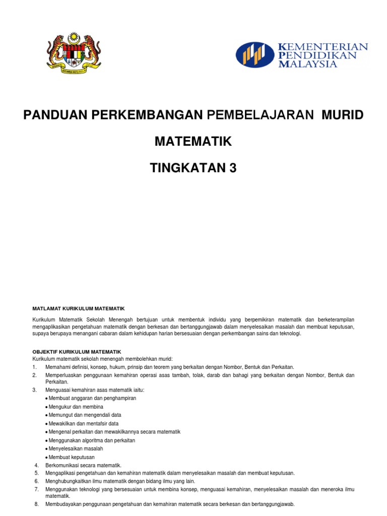 Matematik Tingkatan 3 | PDF