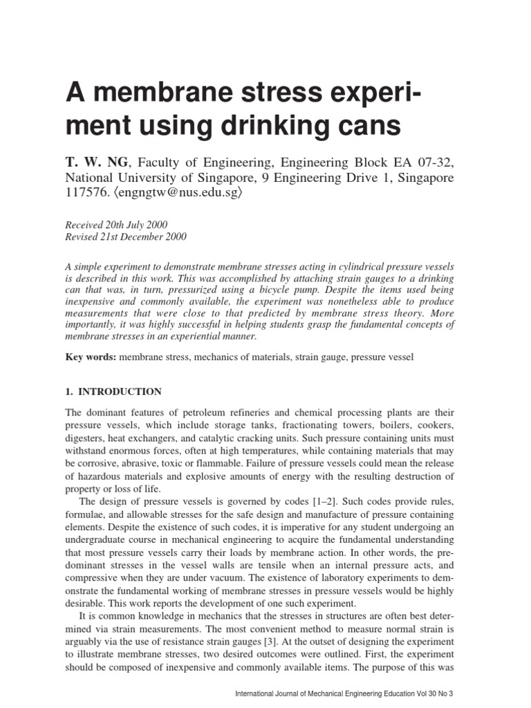 Membrane Stresses | PDF | Stress (Mechanics) | Deformation (Mechanics)
