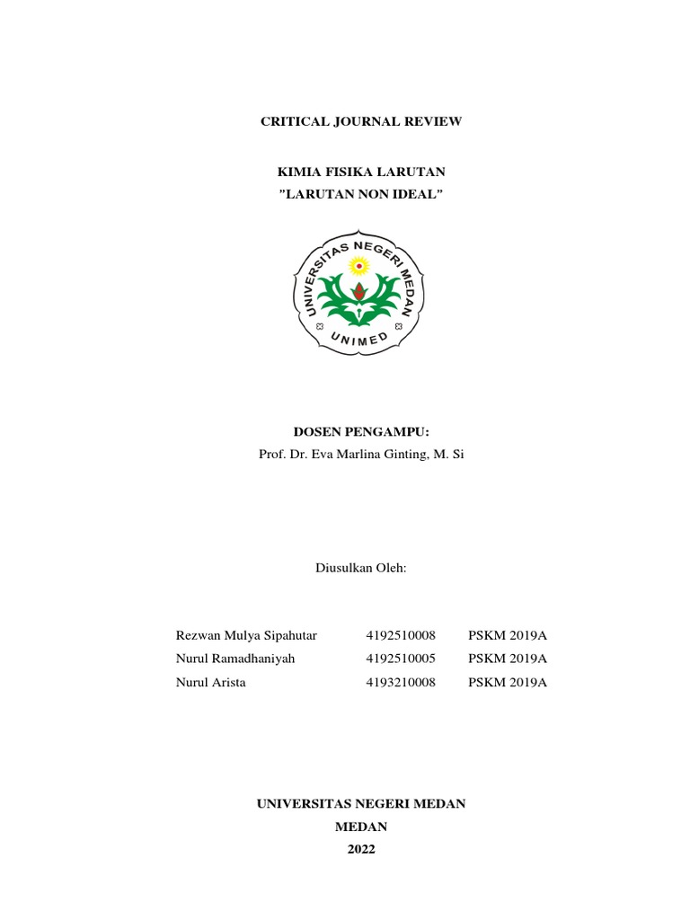 CJR - Kelompok 5 - Kimia Fisika Larutan | PDF