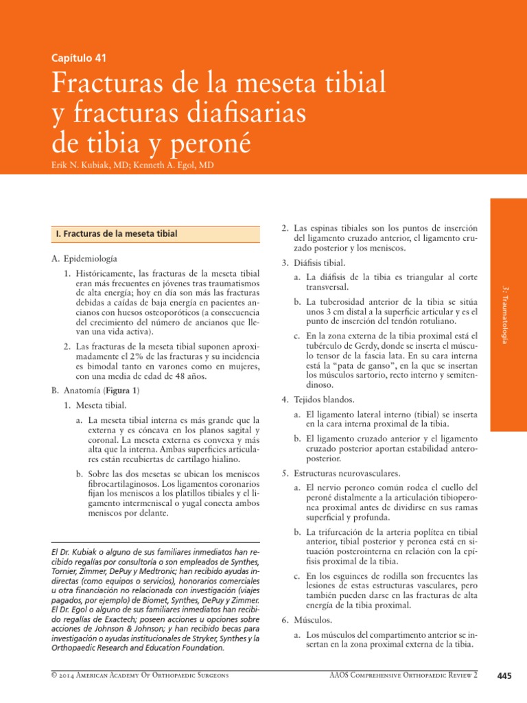 AAOS Cap 41 | PDF | Rodilla | Sistema musculoesquelético