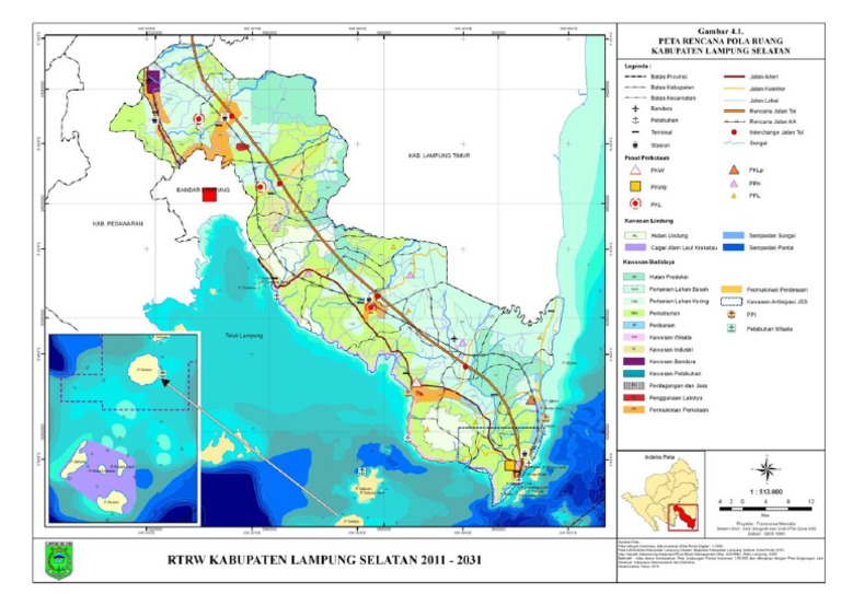 4.1.peta Rencana Pola Ruang Lampung Selatan | PDF
