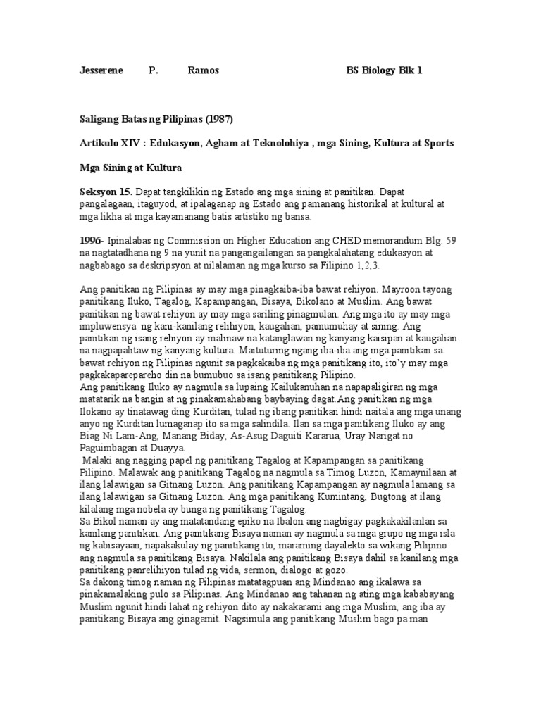 Saligang Batas NG Pilipinas | PDF