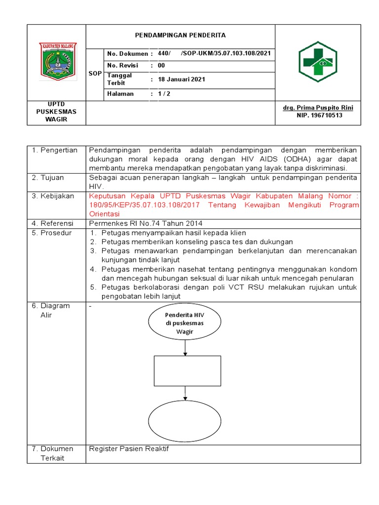 Sop Pendampingan Penderita Hiv | PDF | Pengembangan Diri | Sains & Matematika