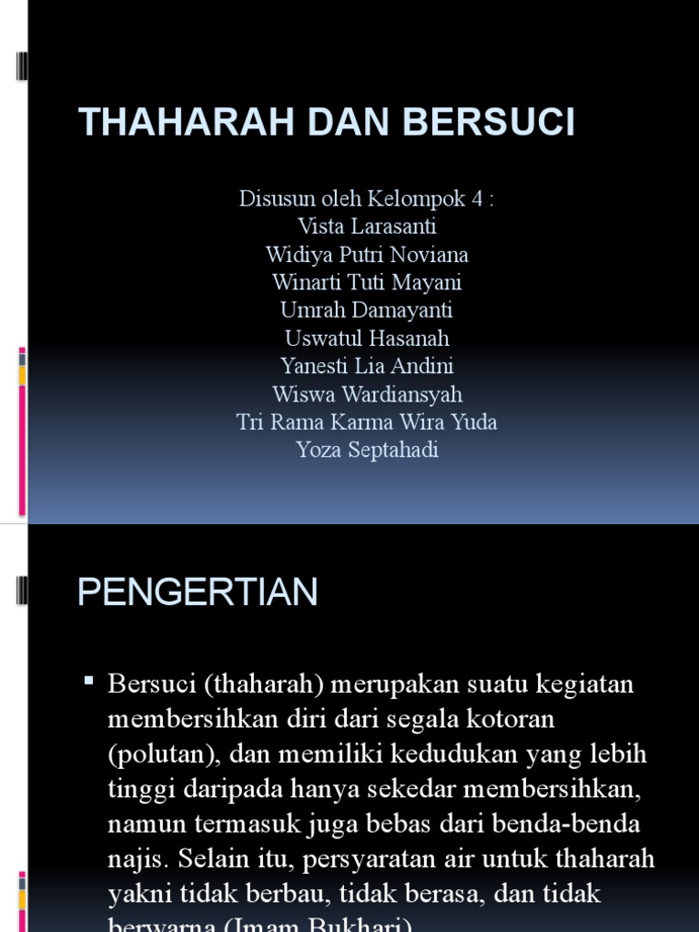 Thaharah Dan Bersuci | PDF