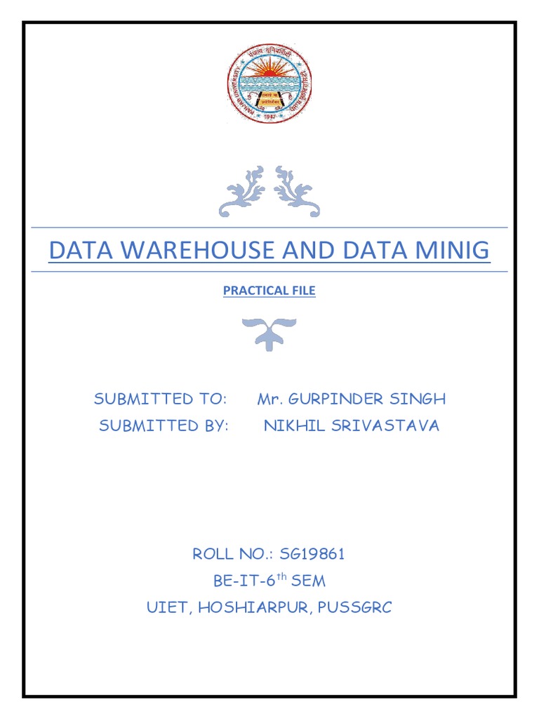 SG19861 DWDM Practical-File | PDF | Cloud Computing | Microsoft Access