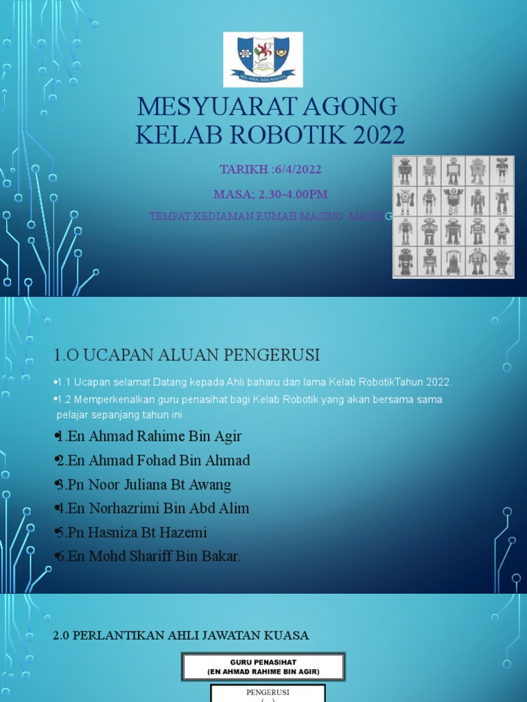 Kelab Robotik 2022 Powerpoint | PDF