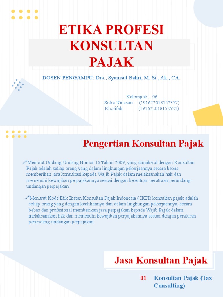 Etika Konsultan Pajak | PDF | Hukum