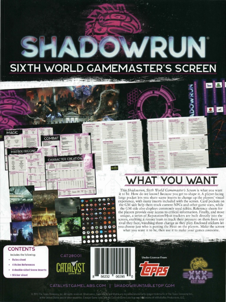 Shadowrun 6e Gamemaster S Screen Guide Pdf Encryption
