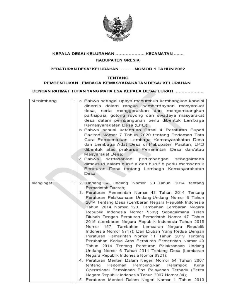 Draft Perdes LKD | PDF