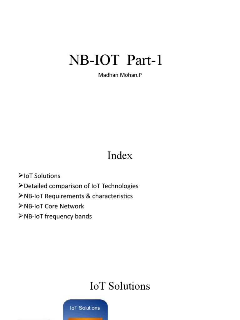 NB IOT Part 1 | PDF | Lte (Telecommunication) | Internet