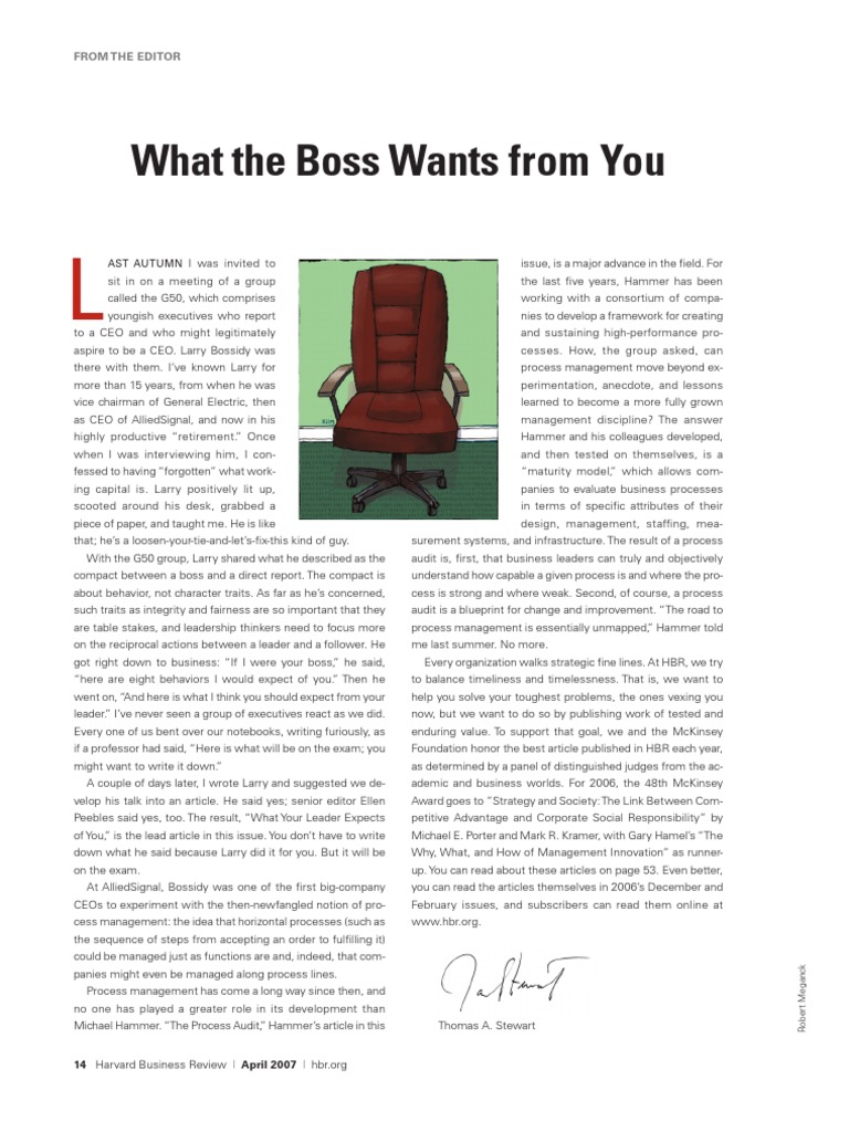 The Compact Between a Boss and Direct Report: Expectations and ...