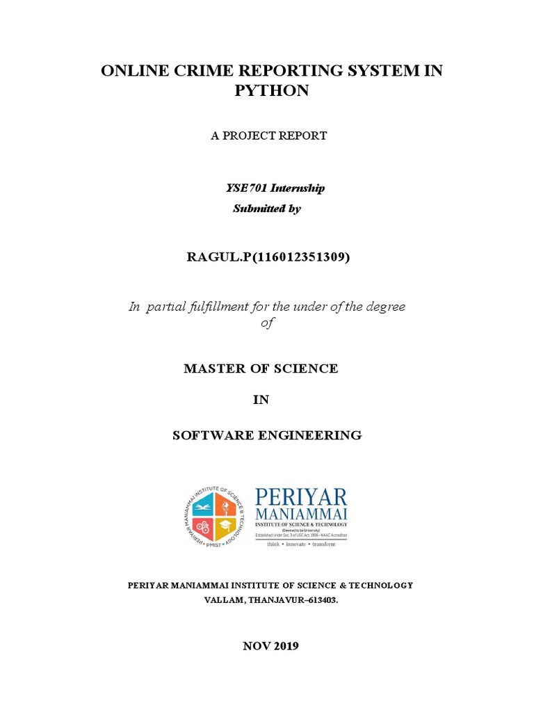 3 Crime Reporting System-Full | PDF | Databases | Software Testing