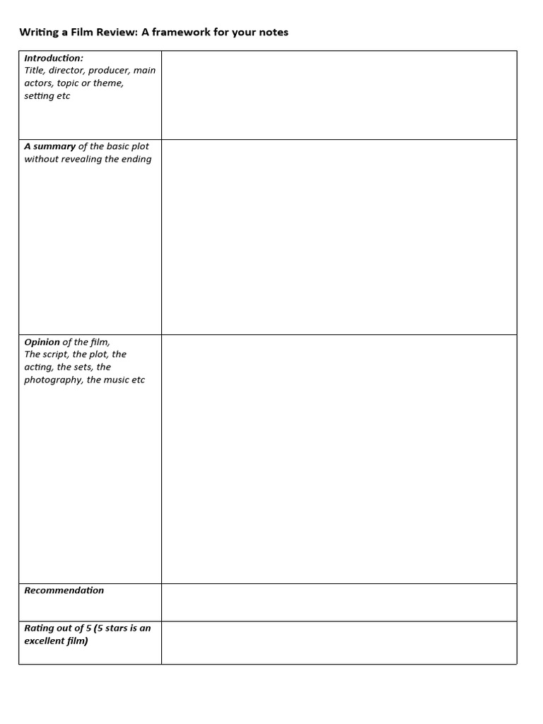 Framework Movie Review | PDF