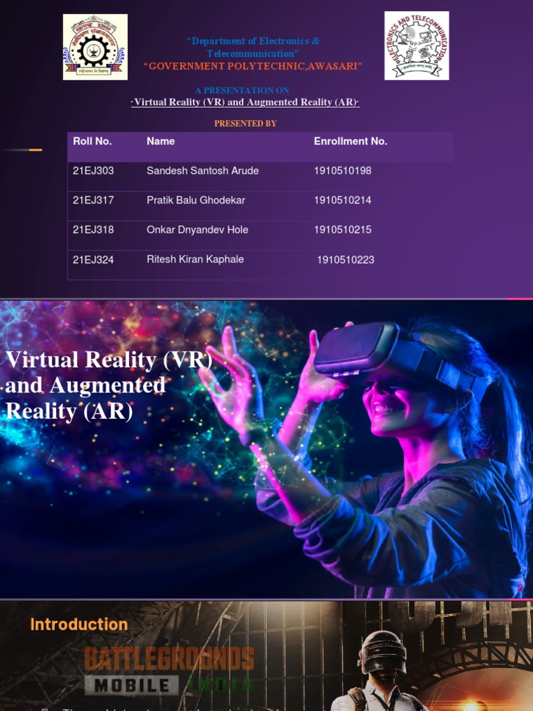 Ar and VR | PDF | Augmented Reality | Virtual Reality